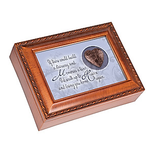Cottage Garden If Tears Could Build A Stariway Woodgrain Keepsake Music Box Plays Amazing Grace