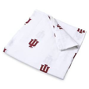 Three Little Anchors Indiana University Muslin Swaddle Blanket 47x47in