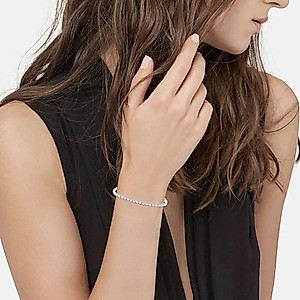 ARAIYA FINE JEWELRY 14K White Gold Natural Diamond Tennis Bracelet (2 cttw, I-J Color, I2-I3 Clarity), 7"