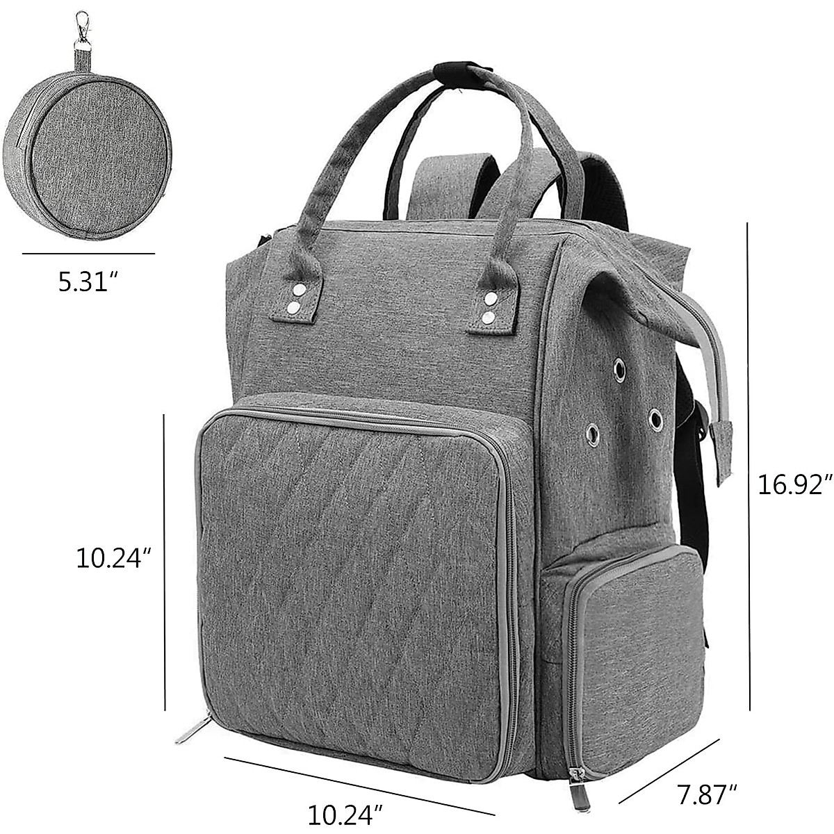 QZLKNIT Knitting Bag Backpack, Crochet Bag Organizer, Yarn Bag Organizer, Crochet Organizer Tote Bag, Yarn Organizer Tote Bag for Crochet Accessories (Bag Only)