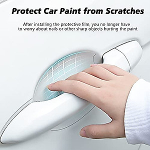 Voroly 10 PCS Car Door Handle Protector Universal Transparent Car Door Handles Cup Protector Car Door Scratch Protector Vinyl Films