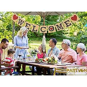 Welcome Banner Sign | Welcome Bunting Garland Family Gathering Photo Booth Props for Office, School, Baby Shower, Homecoming, Reunion | Military Army Homecoming Party Decorations