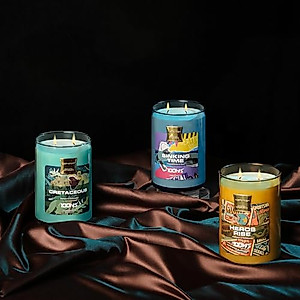 100 HRS Highly Scented Candle - 26.5oz Longest Burning Time, 2 Cotton Wicks, Embrace 90s Nostalgia with Heroes Rise, Popular Gift for Home, Women, Men