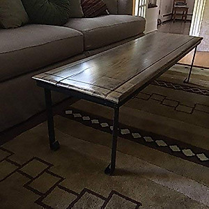 Straight Leg Brackets - 4 Pack (Size Ranges: 4" to 24") (1.5" Wide - 3/16" Thick Metal) Straight Metal Legs, Table Legs, Bench Legs, Industrial Modern, DIY, Hairpin