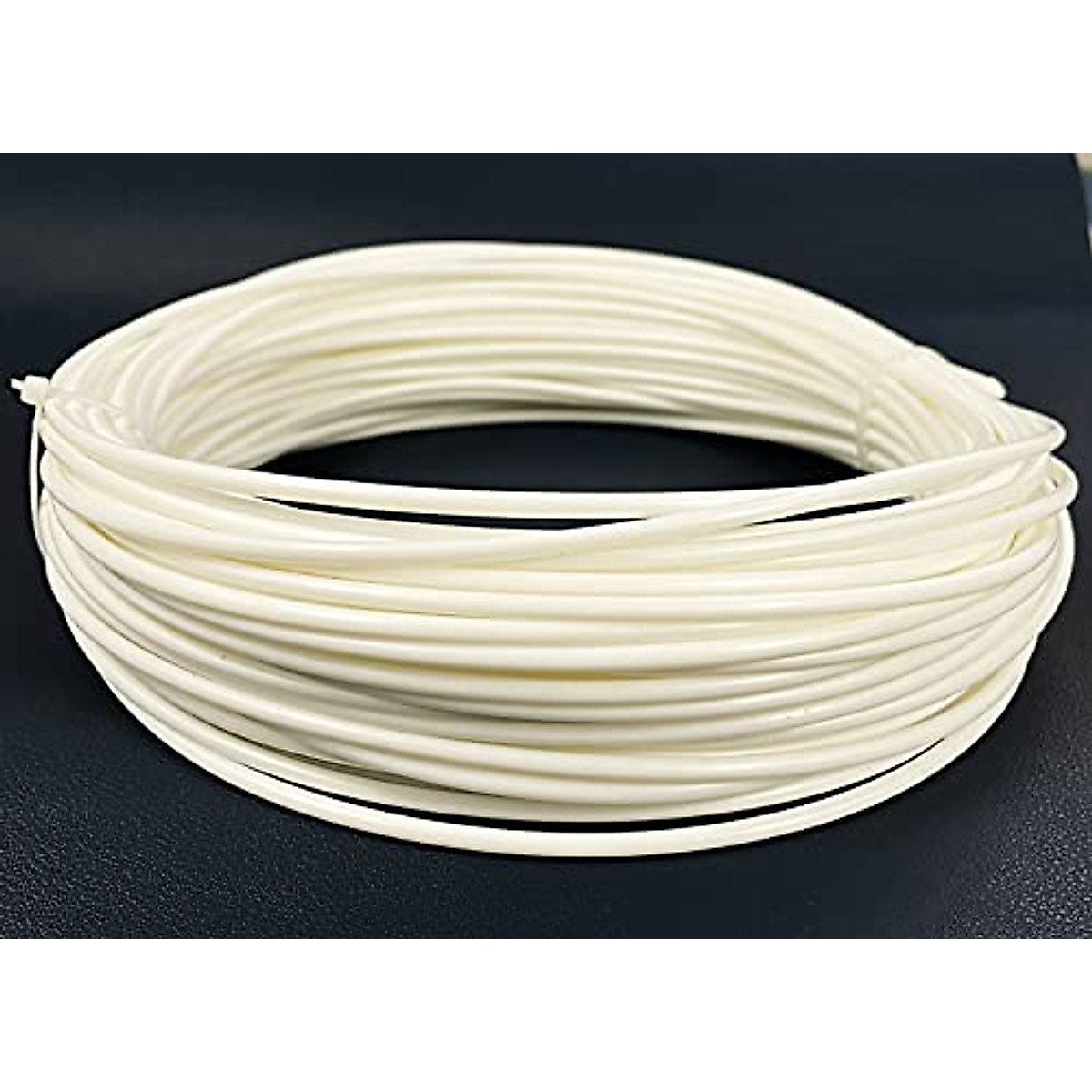 Rattan Repair Kit,Round Synthetic Rattan Fix Kit Vinyl Plastic Waterproof Brown Woven Rattan for Garden Patio Furniture and Rattan Chair Sofa Couch Basket Replacement-1LB(Round White)