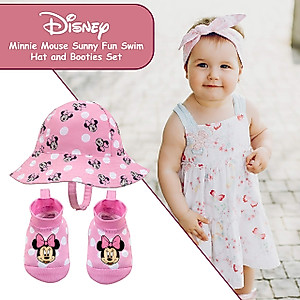 Disney Minnie Mouse Pink Sunny Fun Swim Hat and Booties Set - 0-12 Months