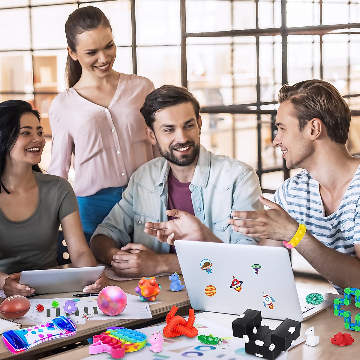 (60 Pcs) Sensory Fidget Toys Pack, School Classroom Rewards Goodie Bag Party Favors for Kids 3-5 4-8 8-12, Stress Relief & Anxiety Relief Tools Autistic ADHD Toys Holiday Birthday