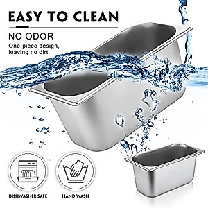 10 Pack Hotel Pans Stainless Steel Steam Table Water Pan 1/3 Size, 0.8 mm Thick Steam Pan Anti Warming Pans for Food Warmer Party Restaurant Catering Supplies, 12.8 x 6.9 Inch (6 Inch Deep)