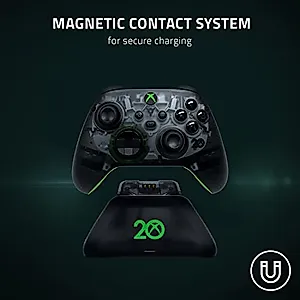 Razer Universal Quick Charging Stand for Xbox Series X|S: Magnetic Secure Charging - Perfectly Matches 20th Anniversary Xbox Wireless Controller - USB Powered (Controller Sold Separately)