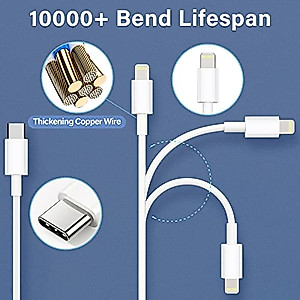 iPhone 13 14 Charger,【Apple MFi Certified】20W PD USB C Fast Charger Block 2PACK with 6FT Type C to Lightning Cable for iPhone 14 Pro Max/14 Pro/13 Pro Max/12 ProMax/11/Xs/X/iPad Pro/Air2 Wall Charging