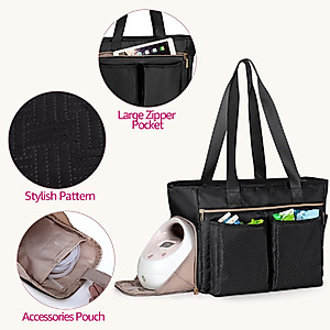 Fasrom Breast Pump Travel Bag with Laptop Sleeve Bundle with Baby Bottle Cooler Bag with Ice Pack for Working Moms