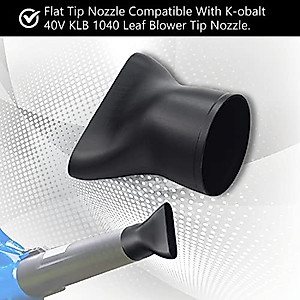 AMTHKNO Flat Tip Nozzle for Kobalt KLB 1040B-03 Leaf Blower 40v KLB 1040 Leaf Blower, KHB 3040-06 40 Volt, (Black)