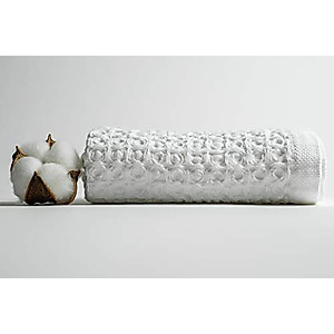 Nutrl Home Waffle Weave Washcloth Towel - 100% Supima Cotton (White, 13 x 13 Inch) Premium Luxury Wash Cloth Towels - Perfect for Hotels, Travel, Bathrooms, Spa, and Gym