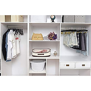 Quality Black Semi Curved Wooden Suit Hangers, 10-Pack Smooth Finish Solid Wood Coat Hanger with Swivel Hook, Jacket, Pant, Dress Clothes Hangers (Black - Gold Hook, 10)