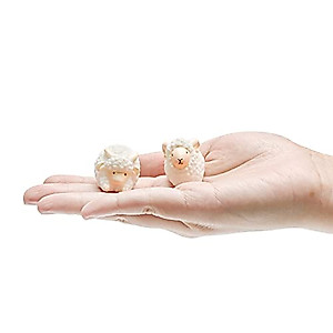 20PCS Miniature Sheep Figurines Sheep Cake Topper White Sheep Model Mini Animal Model for Flower Pot Fairy Garden Decoration