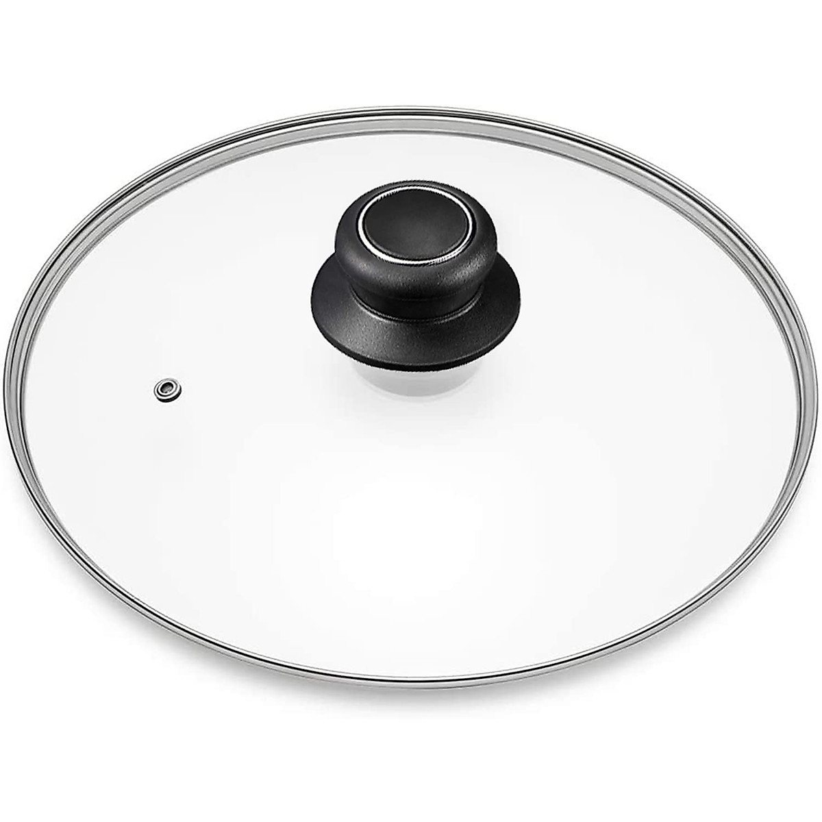 10.5 Inch Glass Lid for Frying Pan, Fry Pan Lid, Skillet Lid, Pan Lid with Handle, Compatible with 10.1-10.7 Inch Lodge - Fully Assembled Tempered Replacement Cover, 10.5"/26cm, Clear