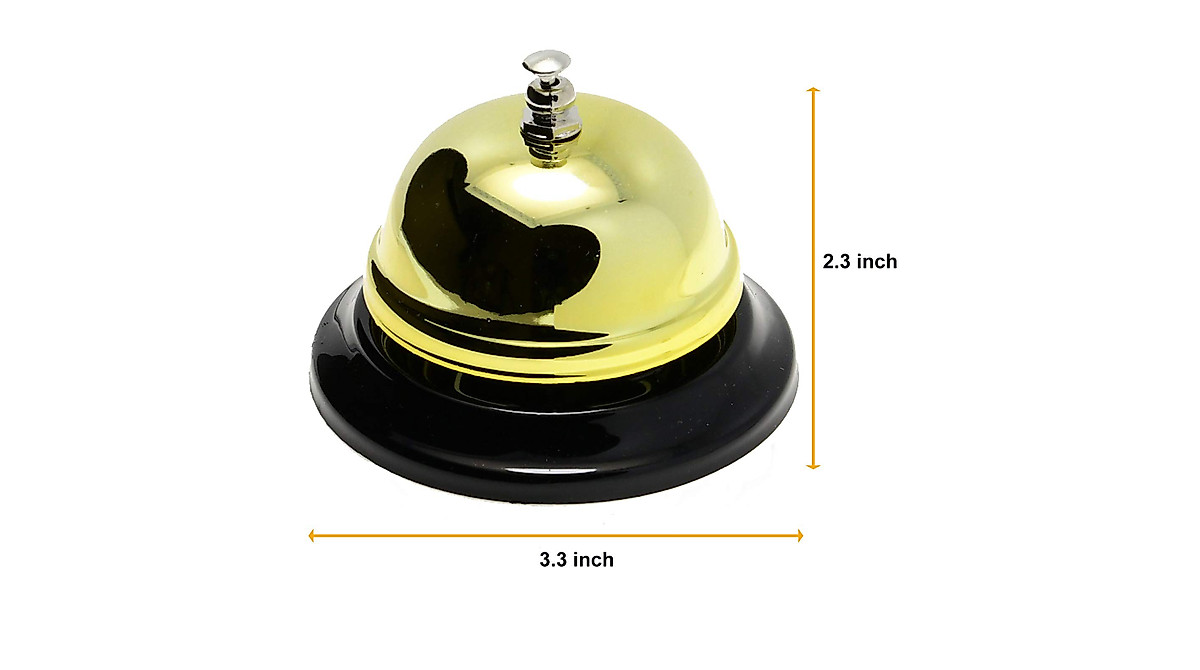 WEKOIL Golden Desk Call Bell: Loud Service Bell for Any Setting
