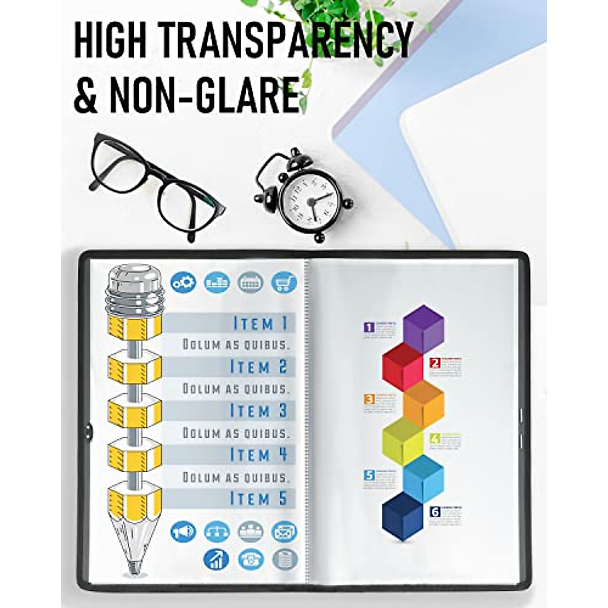 Nicpro Art Portfolio 11x17, Upgraded Large Portfolio Folder for Artwork with 30 Pockets Display 60 Pages, Presentation Book Binder with Protector Sleeves for Kids & Artists Drawing