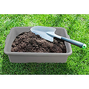 Ggbin Plastic Dish Tubs, Commercial Bus Box/Wash Basin Tote Box, 3-Pack(Grey, 13L)