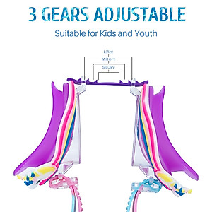 foci cozi 8PCS Unicorn Kids Swim Goggles Set,FOZI COZI Swim Goggles for Kids 6-14,Kids Goggles for Swimming 4-7(Includes Swim Cap,Nose Clip,Earplugs & Storage Bag) (FC-052023-001)