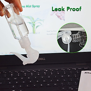 KwoKmarK Small Spray Bottles, Hair Spray Bottle 3.5oz/100ml Clear Plastic Fine Mist Travel Size Mini Empty Bottle Set Refillable Reusable Liquid Container for Essential Oils Water Squirt (4 Pack)