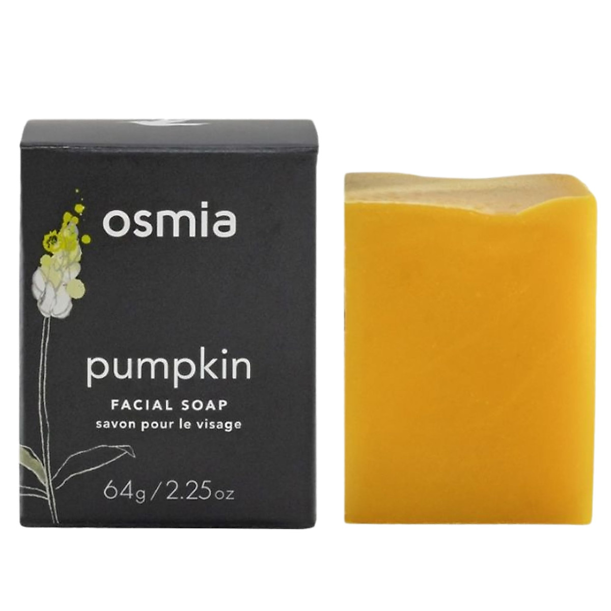 Osmia - Natural Pumpkin Facial Soap Bar | Clean Beauty For Healthy Skin (2.25 oz | 64 g)