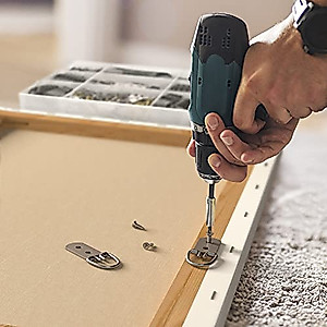 Picture Wire Hanging Kit 100+ Pieces - D-Ring, Screws, Hanging Hooks,Level. Supports up to 50 lbs 120+ Feet(38 M) Stainless Steel Wire Hanger | Comes with Solid Box