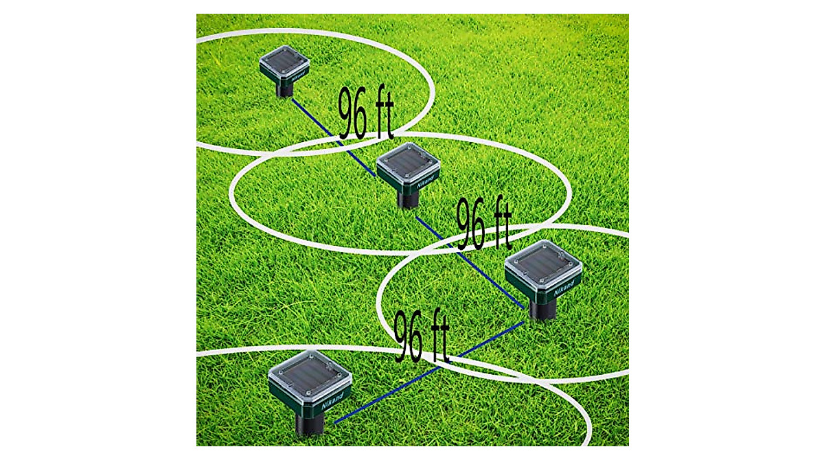 NIKAND Solar Mole Repellent 4 Pack — Humane Ultrasonic Pest Deterrent