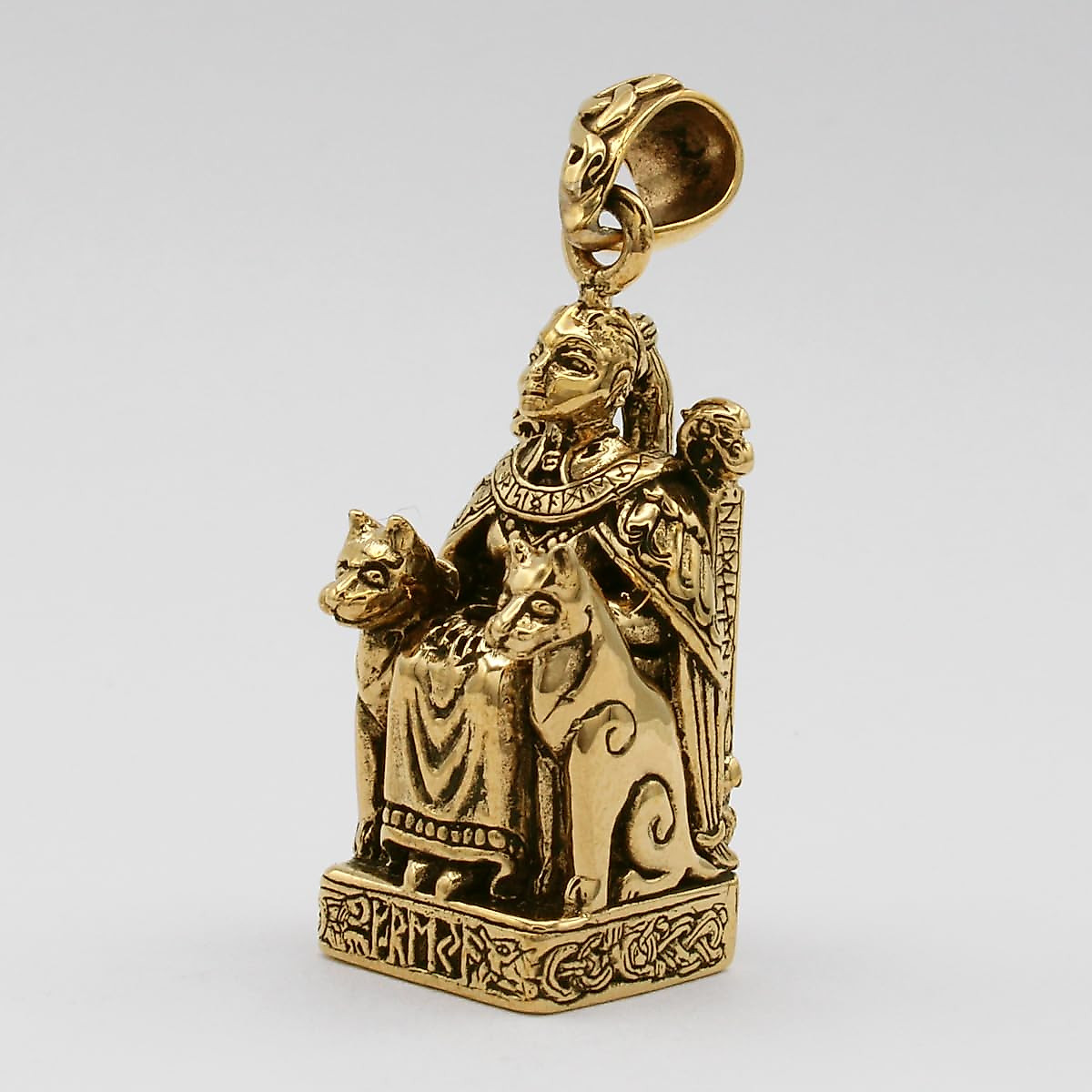 Dryad Design Freya Pendant Norse Goddess of Love Freyja Jewelry for Women - Solid Bronze