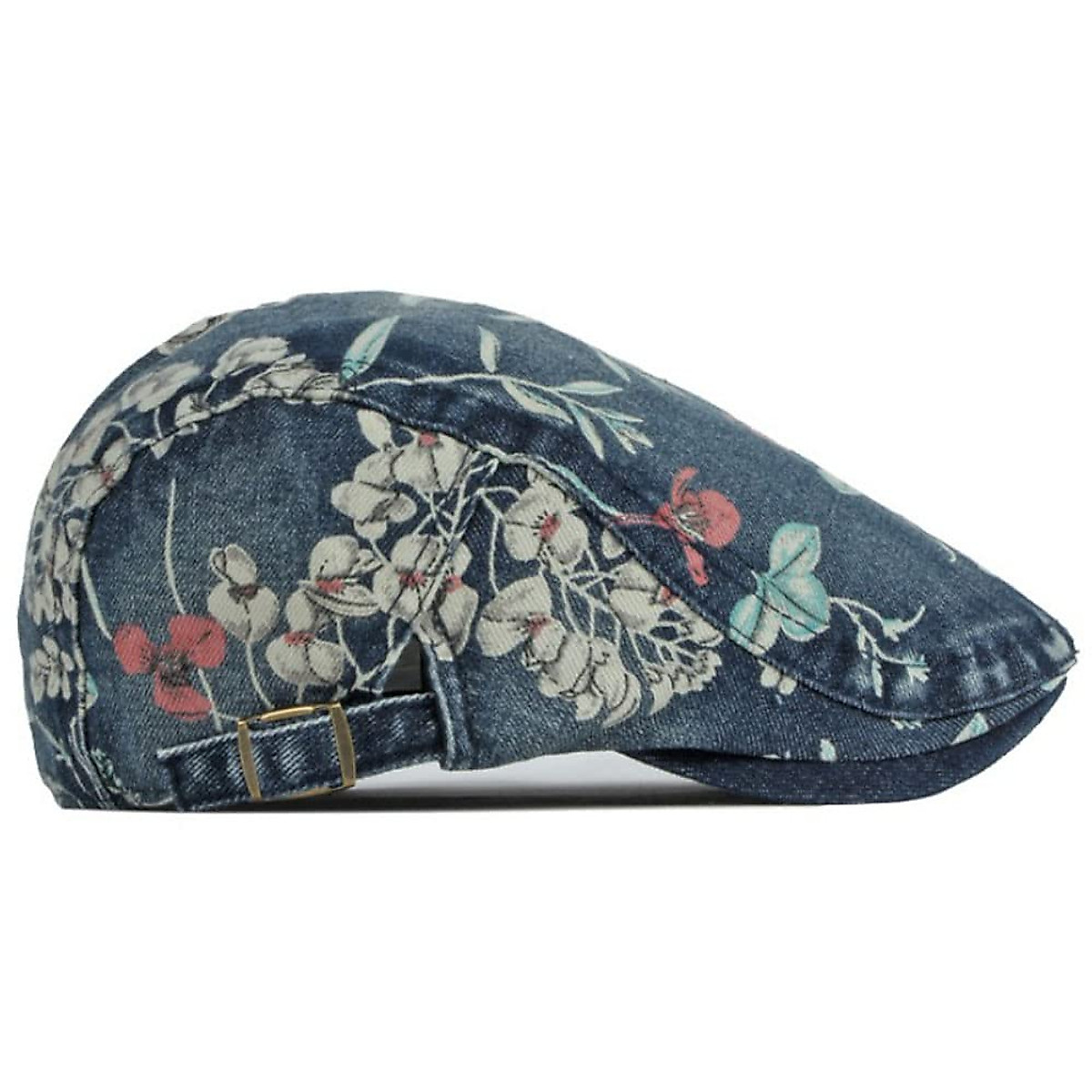 Qianuer Denim Newsboy Hats for Men Women Adjustable Ivy Flat Cap Gatsby Cabbie Driving Hat
