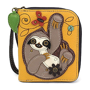 CHALA Work Tote with Zip Around Wallet - Sloth