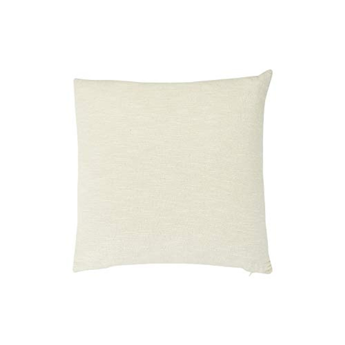 Creative Co-Op DF2389 Square Cotton Mudcloth Fringed X Pattern Pillow, Off-White