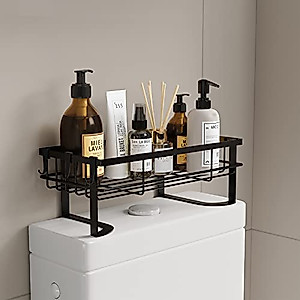 BriCabel Over The Toilet Storage - Bathroom Organizer Above Toilet Storage Shelf, Multifunctional Space Saver Countertop Metal Rack (1-Tier)
