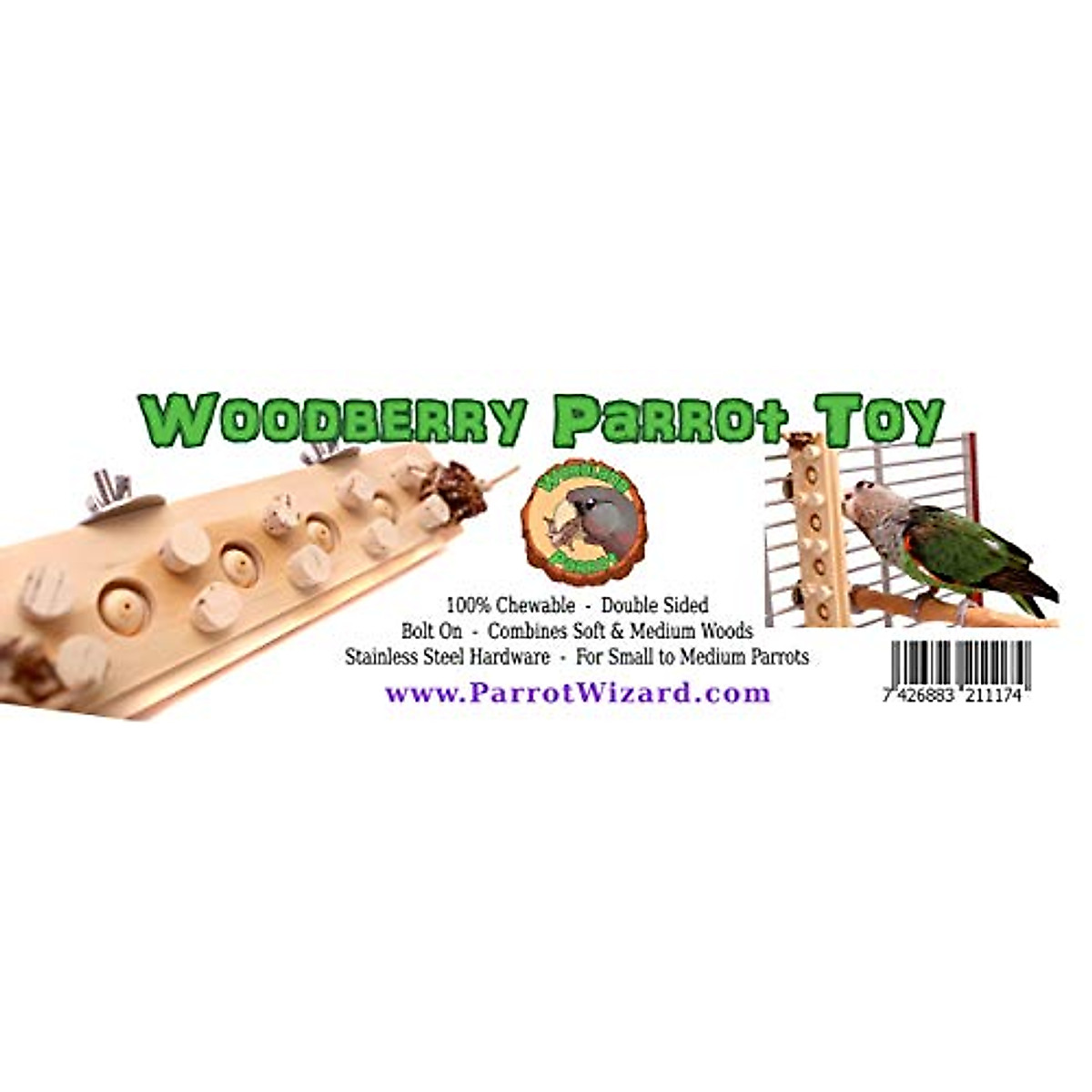 Woodberry - Medium Bolt-On Parrot Toy