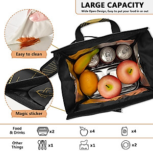 ALAZA Boho Crescent Moon Star Bohemian Lunch Bag Women Insulated Cooler for Men Kids Roll Top Leak Proof Tote Cooling Purse