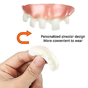 Fake Teeth Vampire Teeth Gnarly Teeth Gag Teeth Ugly Teeth Joke Teeth Denture Funny Teeth Costume for April Fool‘s Day Party Favors, 24 Pieces (Blood Style, Classic Style)