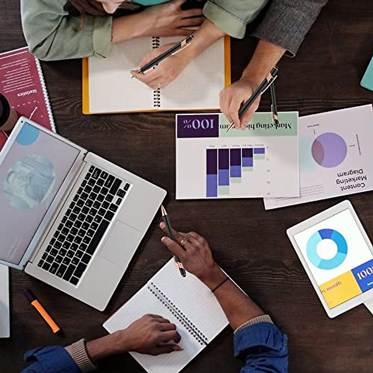 12 PCS 2 in 1 Stylus Ballpoint Pen with Stylus Tip, 1.0 mm Black Ink Metal Pen Stylus Pen for Touch Screens,12 Pens and 12 Refills (Rose Gold & Black)