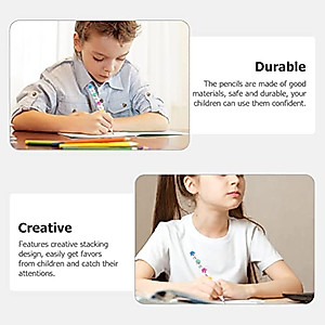 TOYANDONA 20Pcs Christmas Snowman Pencils, Non Sharpening Stackable Snowman Pencils Christmas Stackable Pencils for Kids Christmas Party Favors Stocking Stuffers Classroom Rewards Prizes