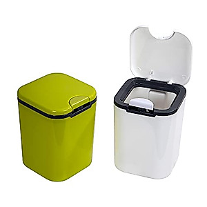 ACTION-1 2L Plastic Odor-Free Small Compost Bin, 5 x 5 x 7 inches, White