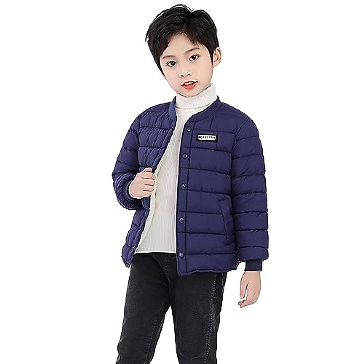Boys Girls Winter Outwear Coats, Kids Warm Outfits Insulated Quilted Bubble Puffer Windbreaker Snowsuit Clothing