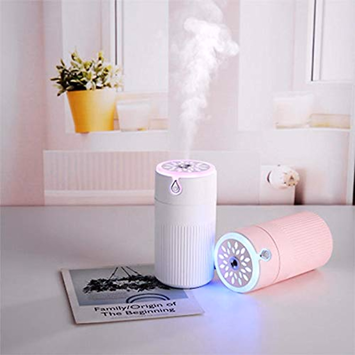 LEIGONG Desktop Portable Mini Air Purifier, Remove 99.97% Smoke Dust,Secondhand Smoke, Multipurpose Air Cleaner for Home, Bedroom, Office Car(Pink)