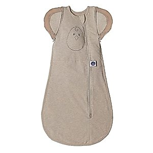 Nested Bean Zen One™ - Gently Weighted Swaddle for Babies 3-6M (13-18.5 Lbs) | Adapts for arms in/Out | Prevents startles | Aid Self-Soothing | 2-Way Zipper | Machine Washable | TOG 1.0