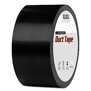 XUXU Duct Tape Heavy Duty Waterproof Black Duct Tape, 30 Yards x 2 Inch Strong Adhesive Duct Tape Bulk for Indoor Outdoor Repairs Tear by Hand