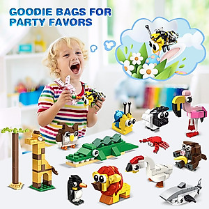 HOGOKIDS Party Favors for Kids - 20 Pack Animals Building Blocks Toy for Easter Gifts Goodie Bags Stocking Stuffer Classroom Prizes Building Set, Valentines Day Birthday Gift for Boys Girls Ages 6-12+