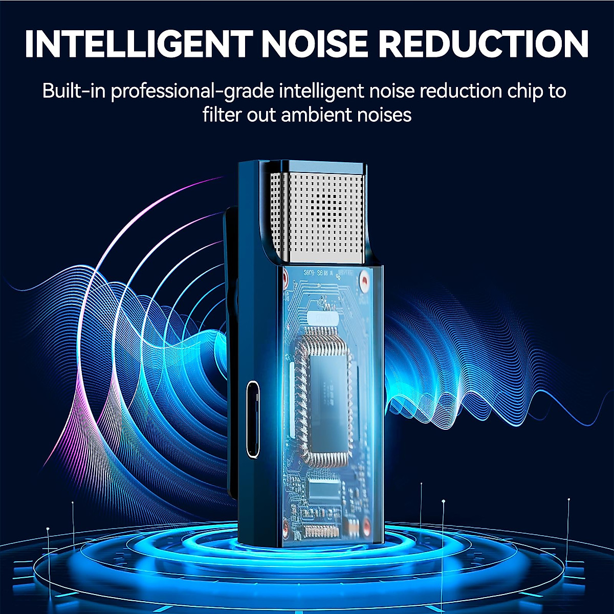 OFFBAIKU 2 Pack Wireless Lavalier Microphone for iPhone iPad Android Video Recording Mini Microphone Clip on Lav Mic with Noise Cancelling & Charging Case for Interview,Vlog,YouTube,Tiktok.