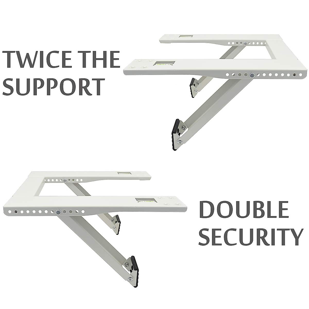 Qualward Air Conditioner Bracket Window AC Support Brackets - Heavy Duty with 2 Arms, Up to 180 lbs for 12000 to 24000 BTU AC Units