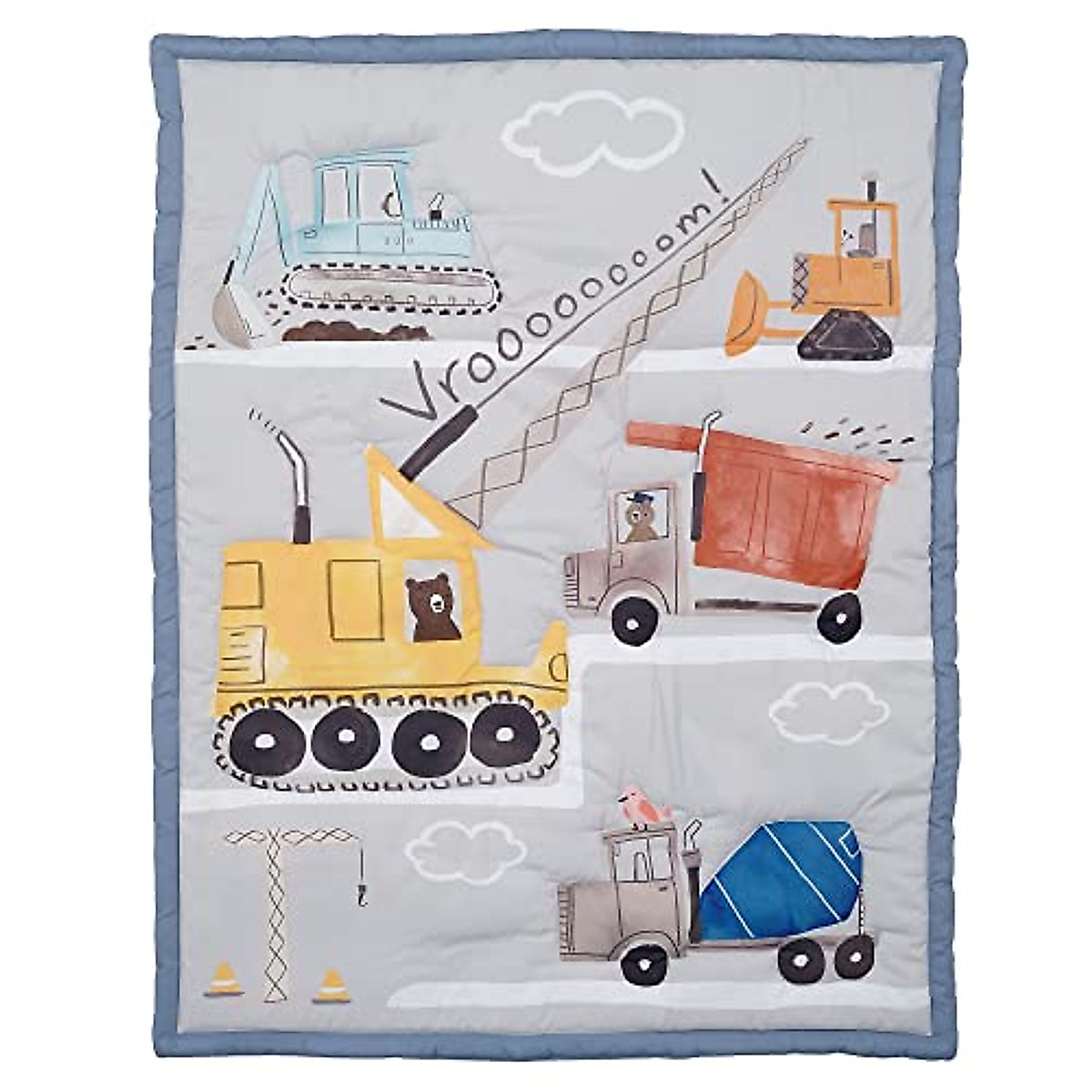 Bedtime Originals Construction Zone 3-Piece Trucks Nursery Baby Crib Bedding Set
