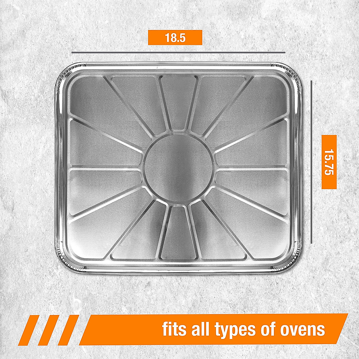 Plasticpro Disposable Foil oven liner Reusable Oven Drip Pan - Tray for Cooking and Baking Pack of 10