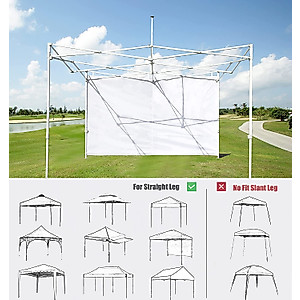 SCOCANOPY 2PCS SideWall with Window for 8x8 Canopy Frame (Grey)