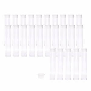 The Beadsmith Clear Plastic Tubes - 3-Inch-Long Round Tubes, 9/16 Inches in Diameter - Flat Caps - Use for Beads, Bath Salts, Wedding & Party Favors, Home or Office Storage - Bag of 25